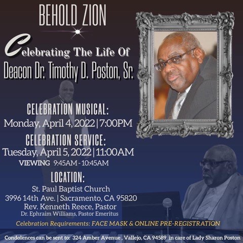 Timothy Poston Obituary - Oakland, CA