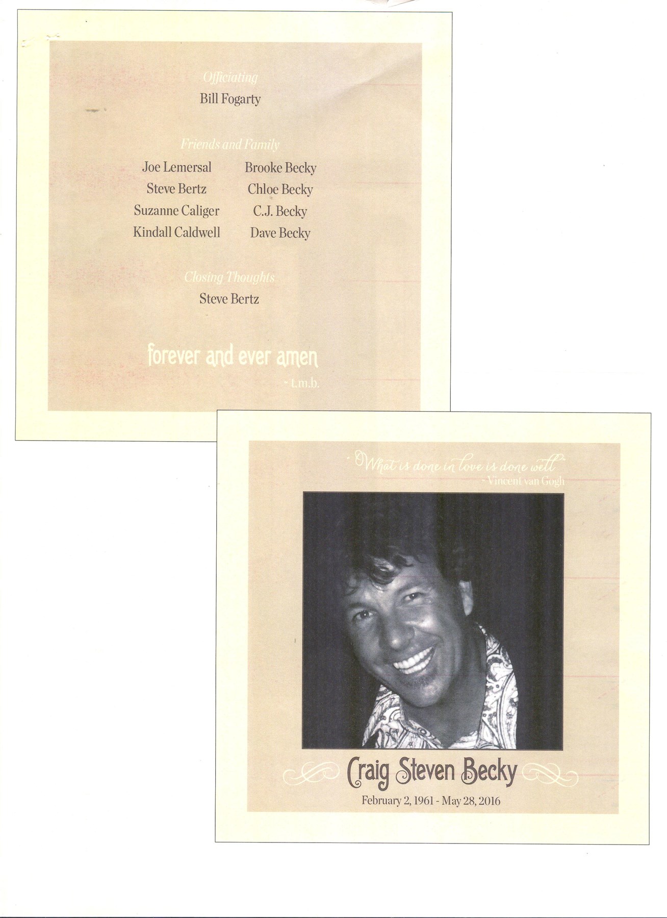 Craig Steven Becky Obituary - San Diego, CA