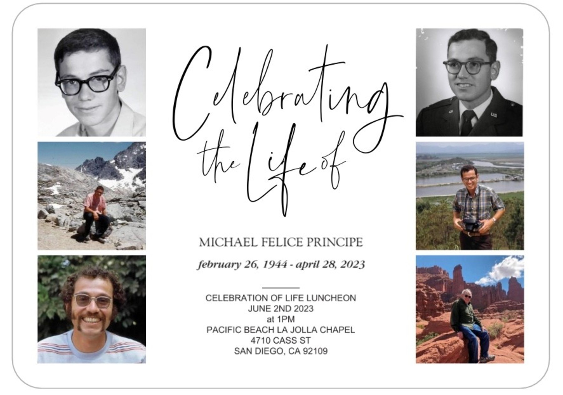Michael Felice Principe Obituary - San Diego, CA