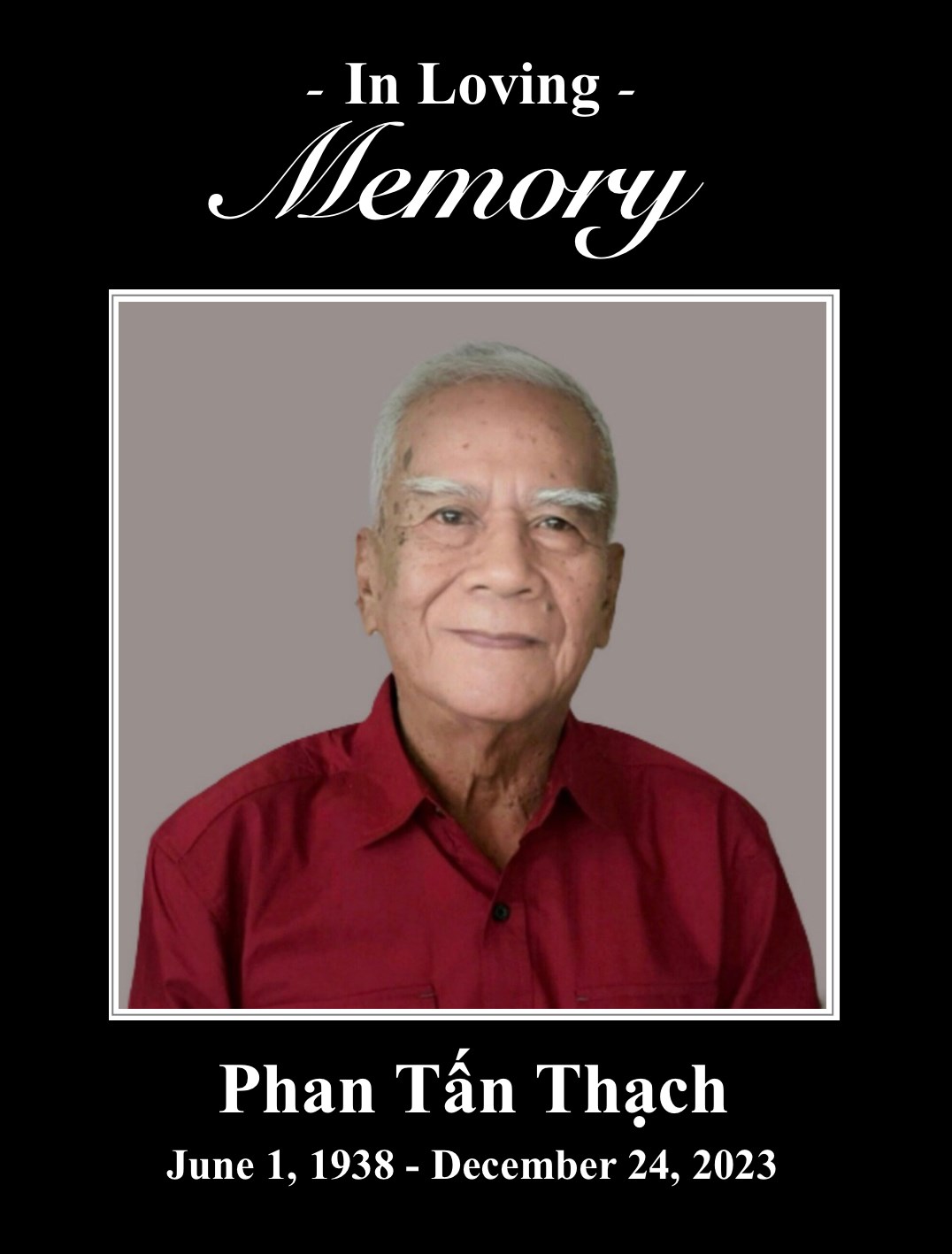 Thach Tan Phan Obituary - Houston, TX